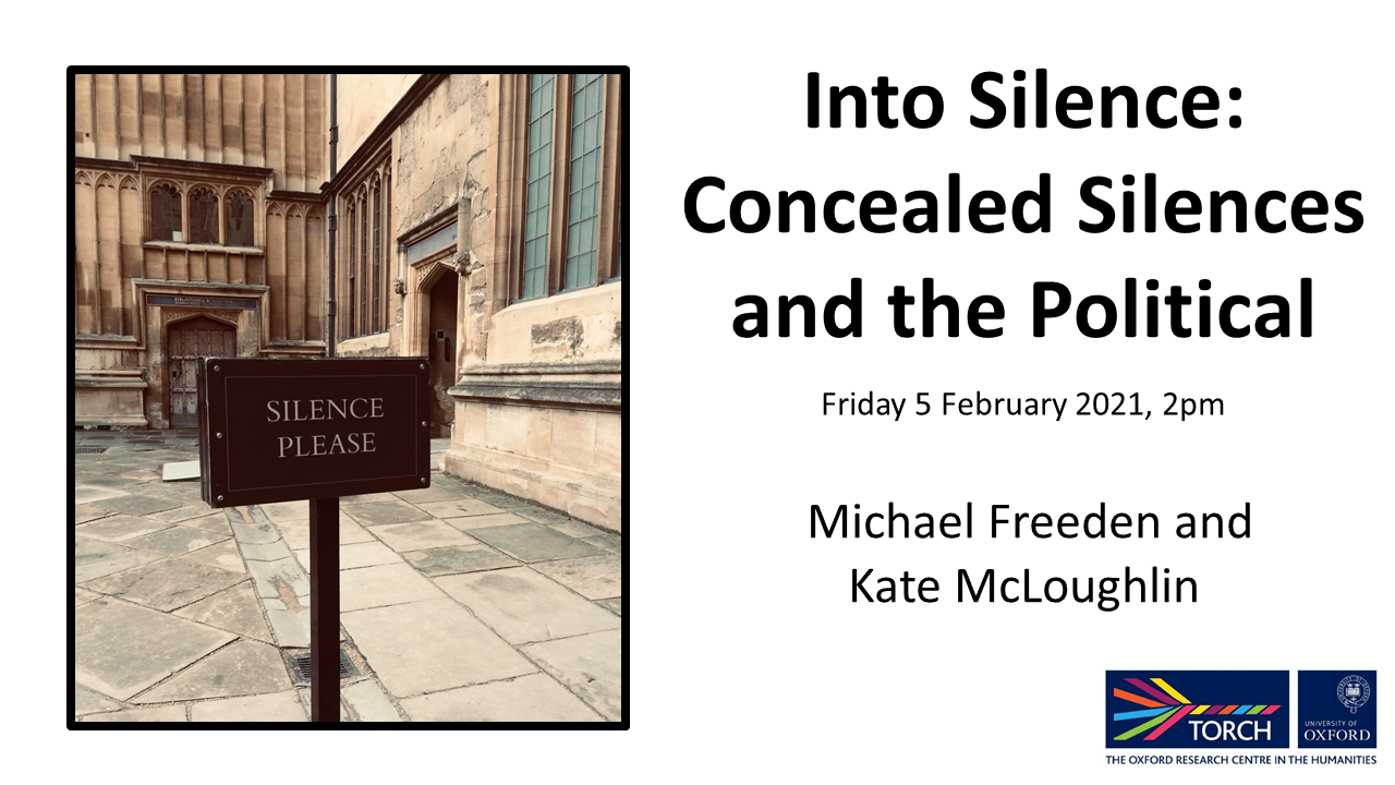 Into Silence: Concealed Silences and the Political | TORCH | The Oxford ...